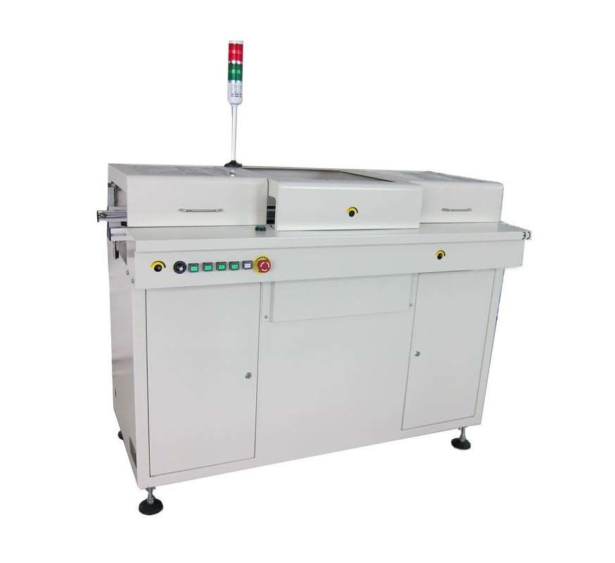 ESD Flat Belt PCB Conveyor AOI Rework Conveyor Controlled By Omron PLC